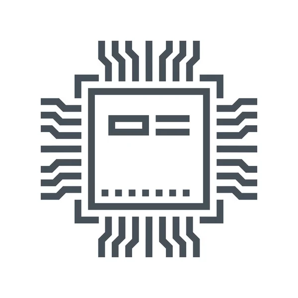 Color line, hardware, processor illustration, icon Stock Vector Image ...