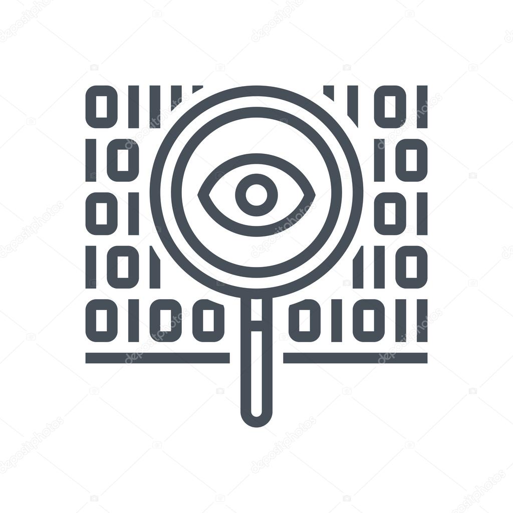 Big data, encryption icon — Stock Vector © Howcolour #99708710 Big data, encryption icon — Stock Vector © Howcolour #99708710