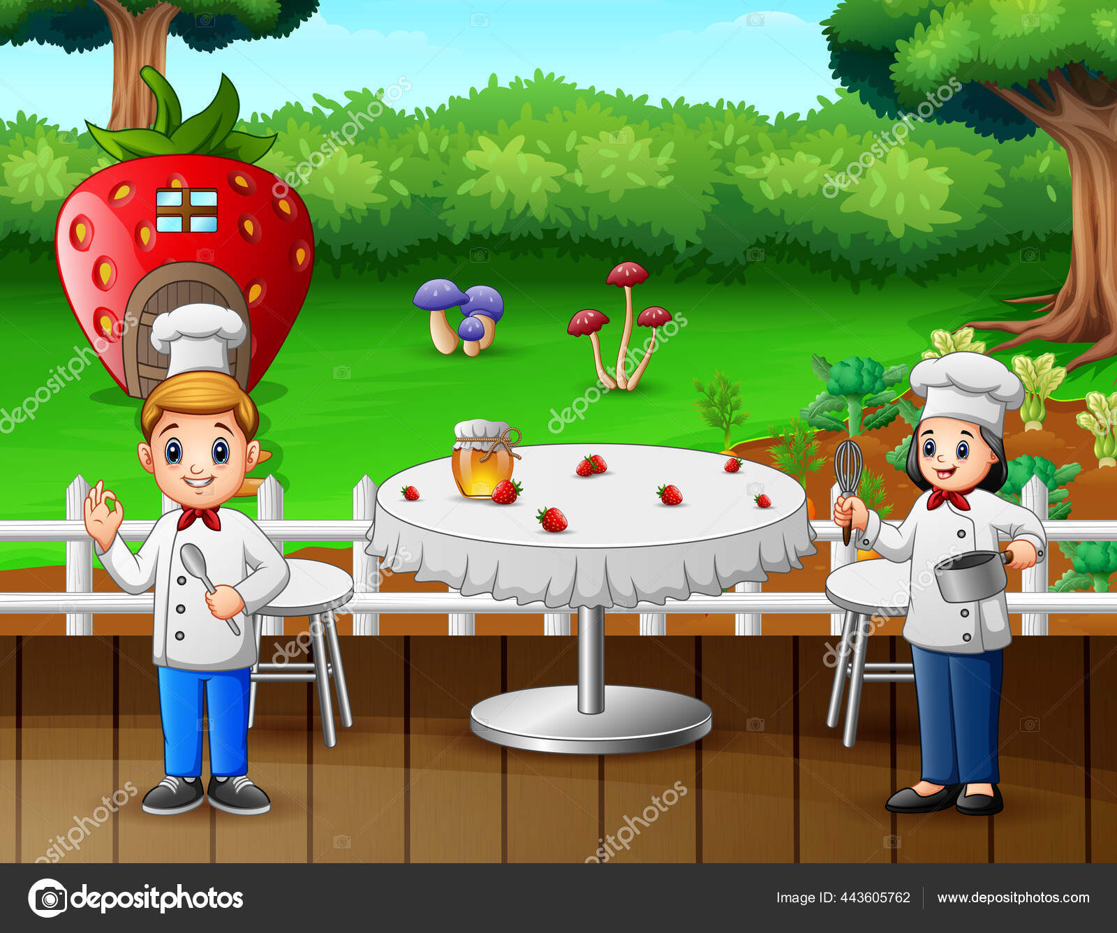 Someone Setting The Table Cartoon