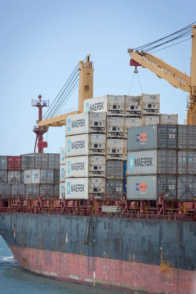 Big vessel carrying hundreds of containers – Stock Editorial Photo ...