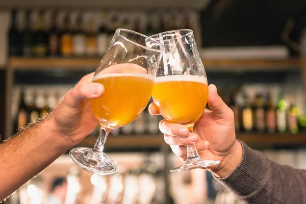 male hands with beer glasses - Stock Image - Everypixel