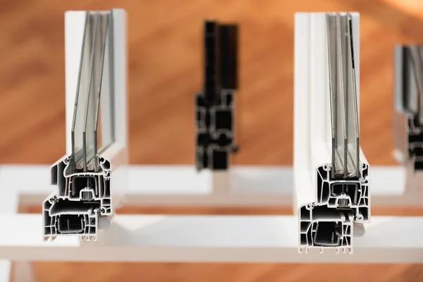 Selection of PVC window profiles — Stock Photo © microgen #115159038