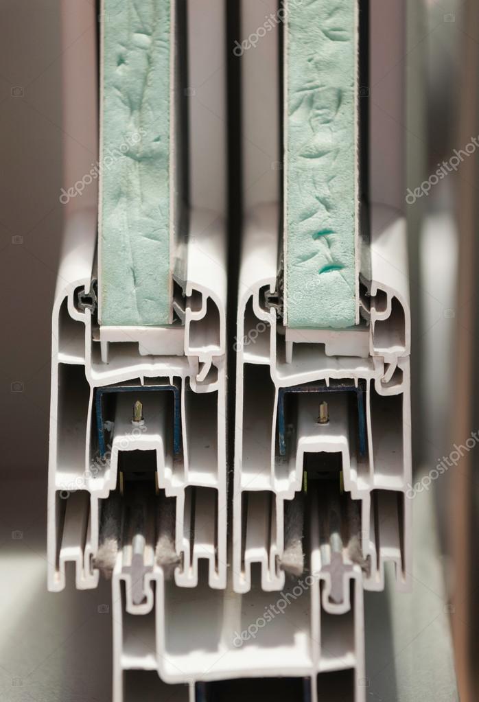 Selection of PVC window profiles — Stock Photo © microgen #115159036