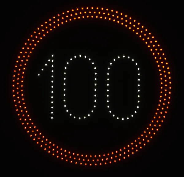 LED light speed limit sign Stock Photo by ©microgen 115181352