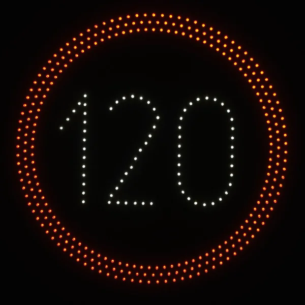 LED light speed limit sign Stock Photo by ©microgen 115181352