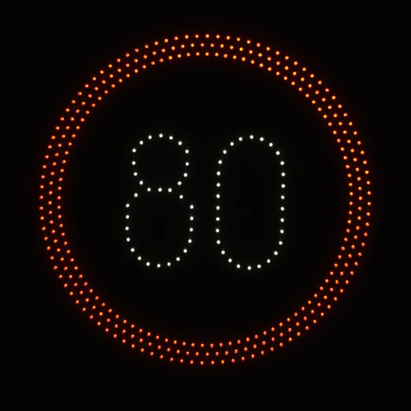 LED light speed limit sign Stock Photo by ©microgen 115181352