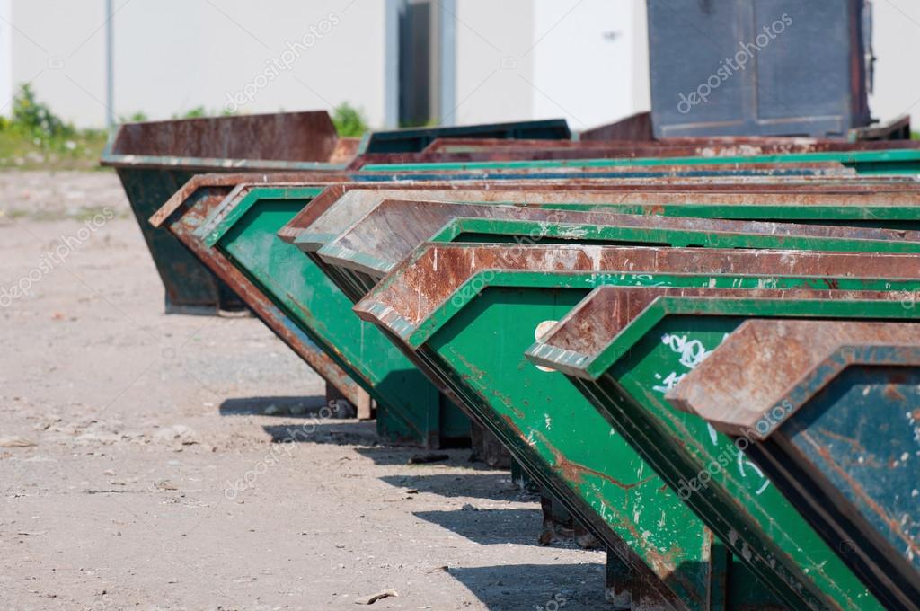 Construction rubble containers Stock Photo by ©microgen 115252230