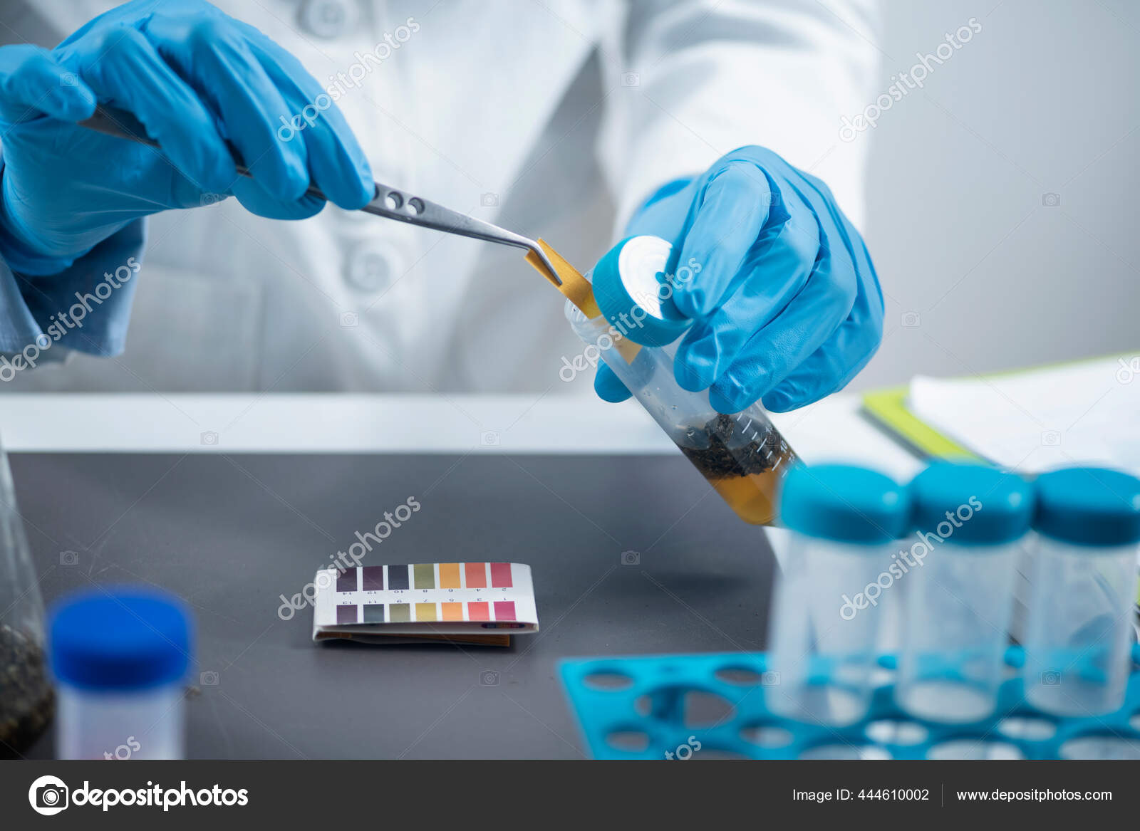 Agrochemical Examination Agriculture Sample Laboratory Female Scientist ...