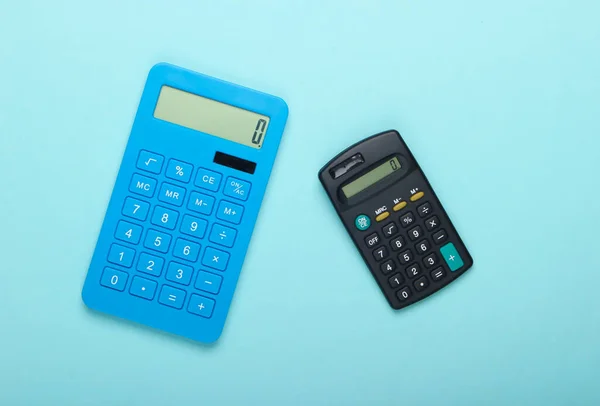 Blue Calculator Pink Pastel Background Calculation Counting Minimalism ...