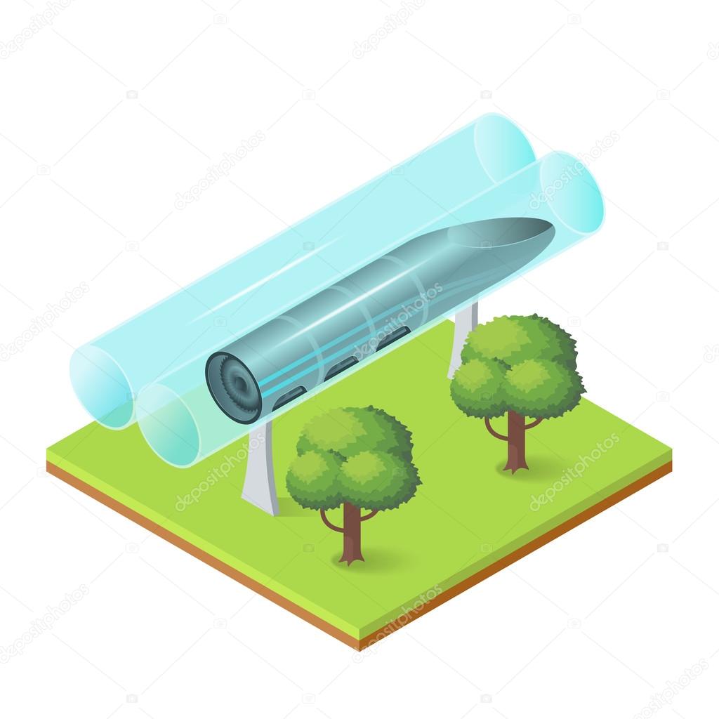 Ilustraci n vectorial del transporte futurista isom trico. 2024