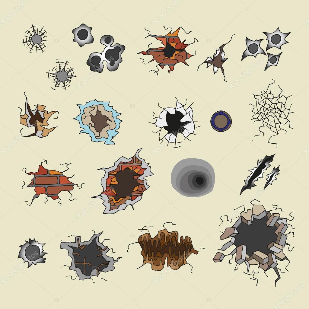 How To Draw A Bullet Hole