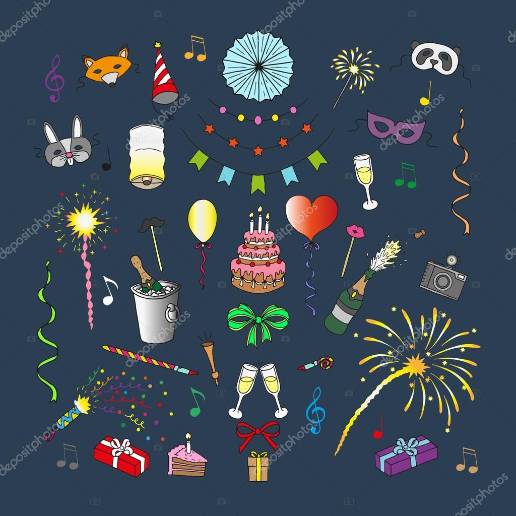 Party and celebration elements. Stock Vector by ©WINS86 95500906