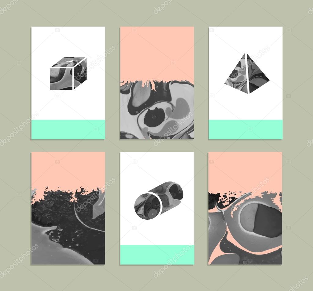 Set of trendy cards — Stock Vector © WINS86 #95501024