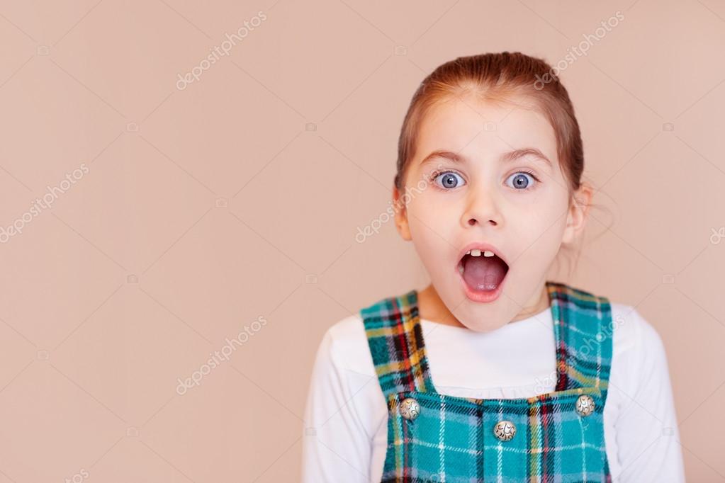 Girl gasping at camera — Stock Photo © mavoimages #106195940