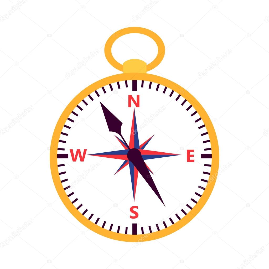 Flat compass over white Stock Vector by ©seredanadin.gmail.com 117557294