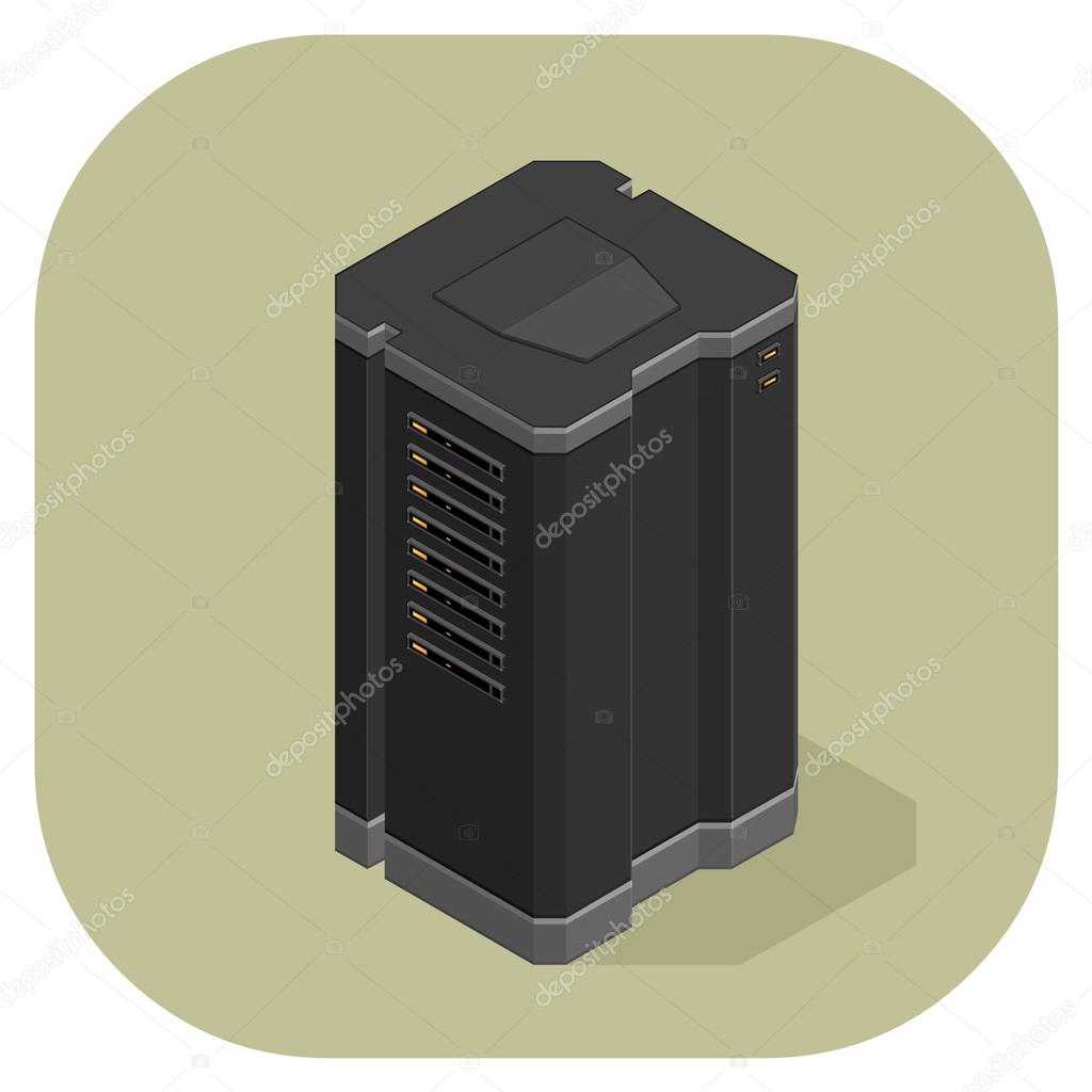 Isometric hardware server Icon. Stock Vector Image by ©grimgram #94948732