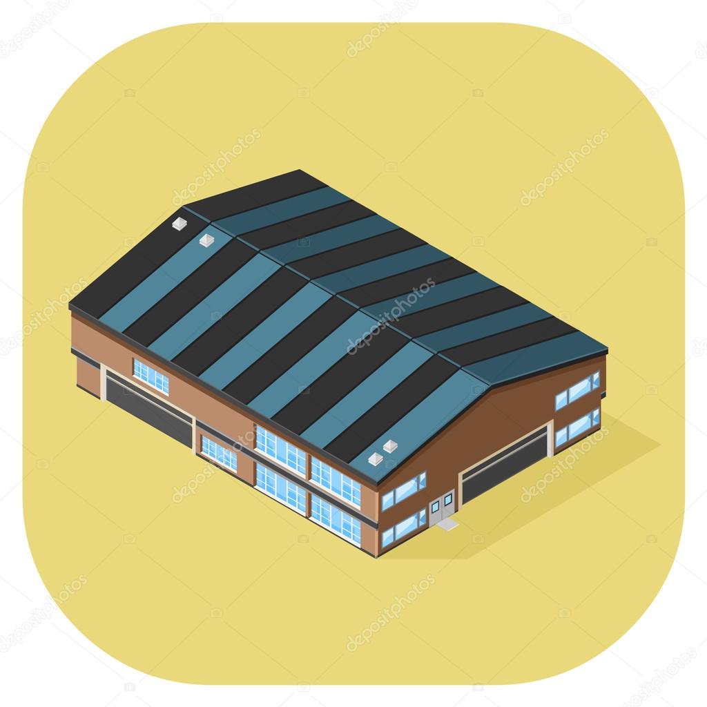 Isometric warehouse icon illustration. Stock Vector by ©grimgram 95037756