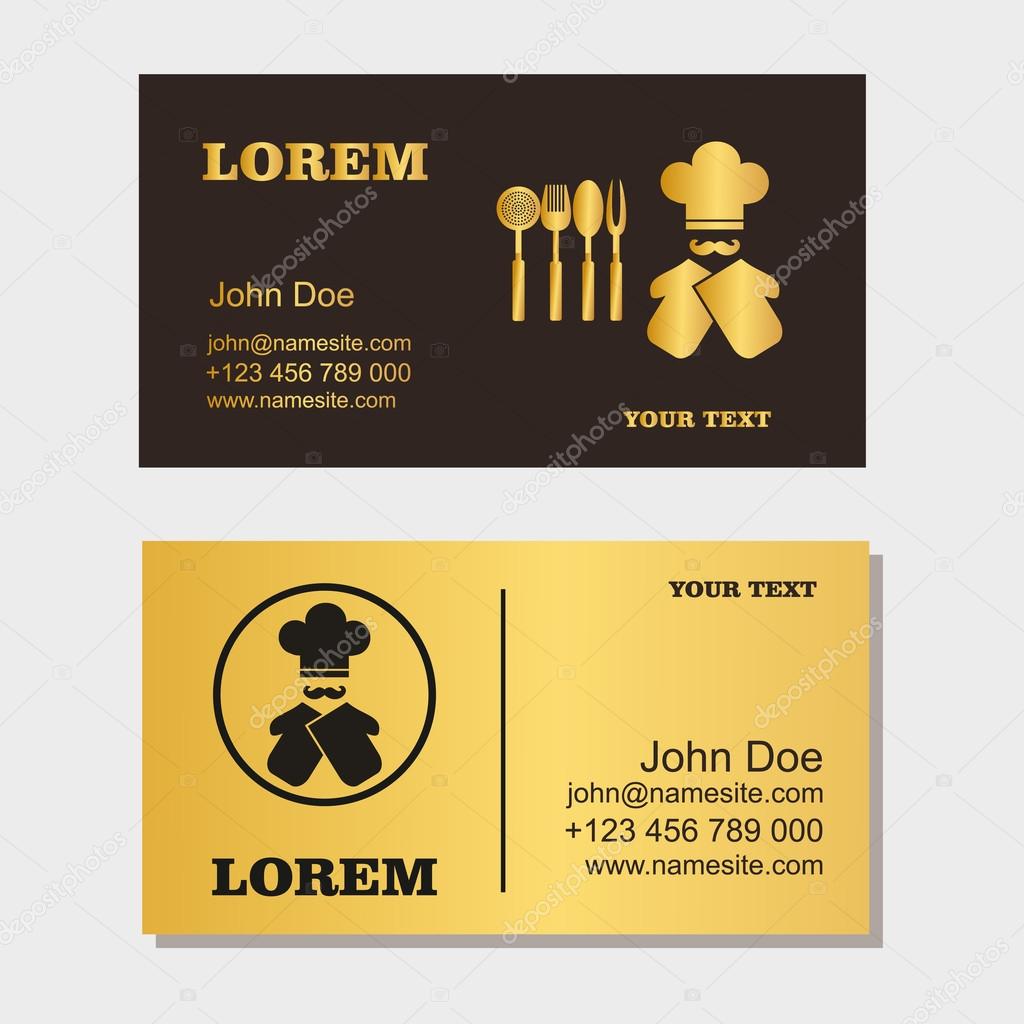 Cook business card design template Stock Vector by ©mykhaylova.natalia ...