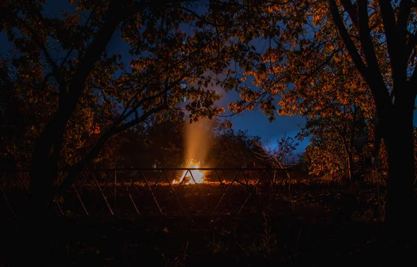 Backyard fire landscape Stock Photos, Royalty Free Backyard fire ...