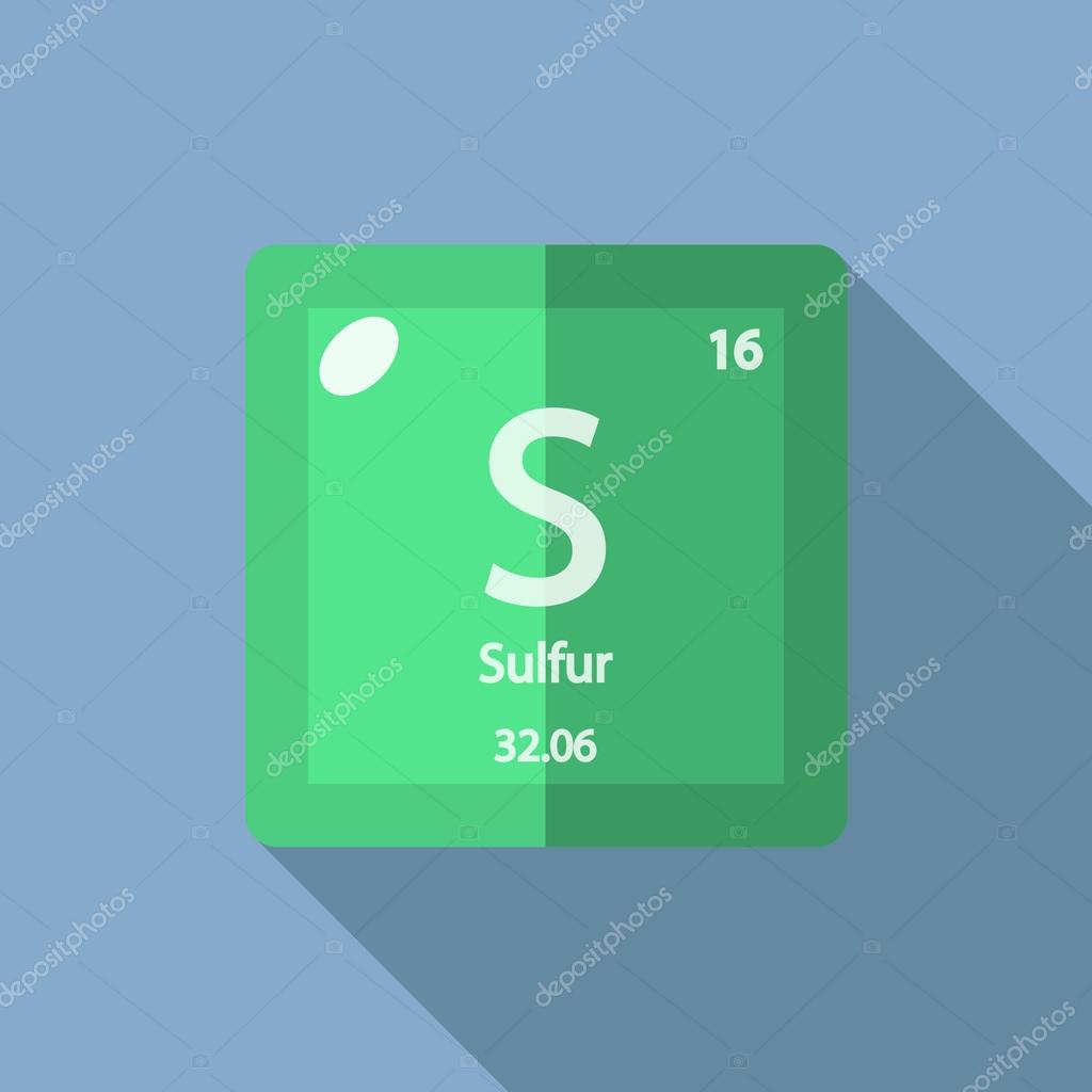 Chemical element Sulfur Flat Stock Vector by ©yuraartbrush.gmail.com 102155898