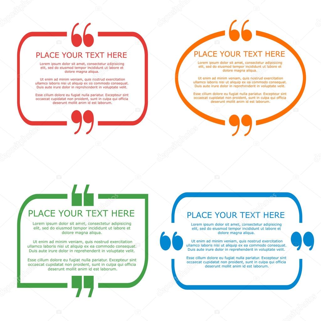 Quotes template pack vector illustration eps 10 Stock Vector Image by ...