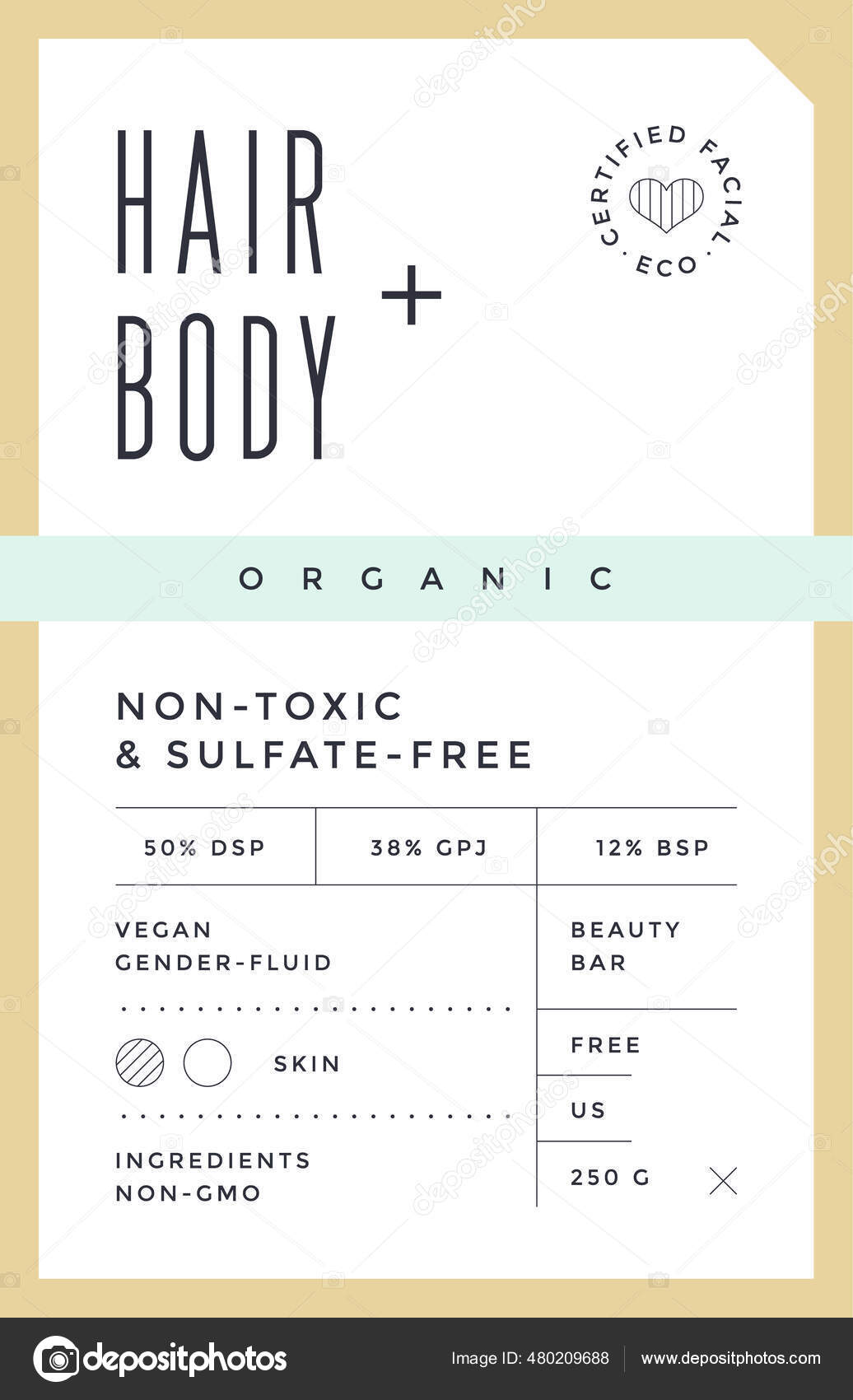 Minimal Label Typographic Modern Vintage Label Tag Sticker Natural ...