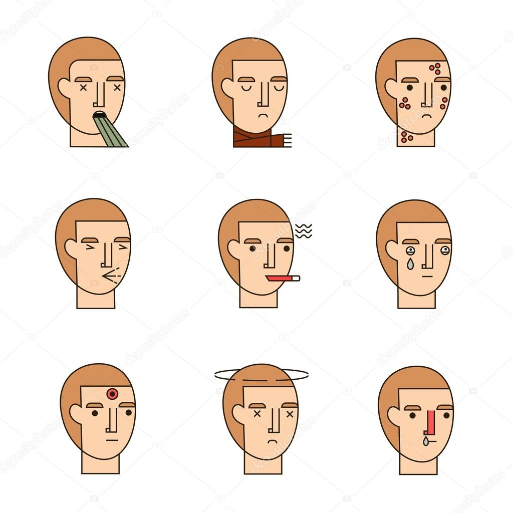 Human Disease symptoms Stock Vector by ©AnnaIsaeva 105476616