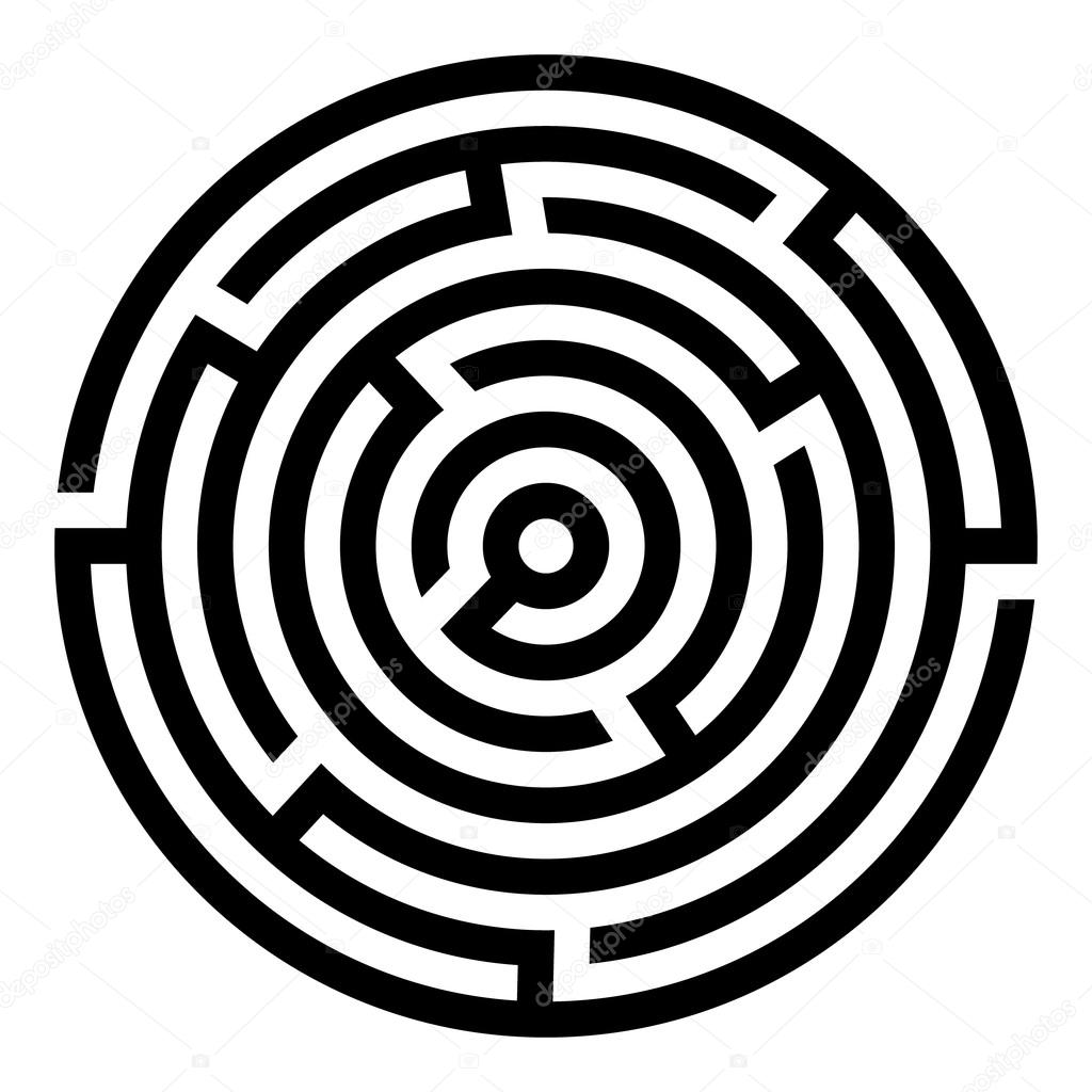 Labyrinth. Vector illustration of round maze Stock Vector Image by ... Labyrinth. Vector illustration of round maze Stock Vector Image by ...