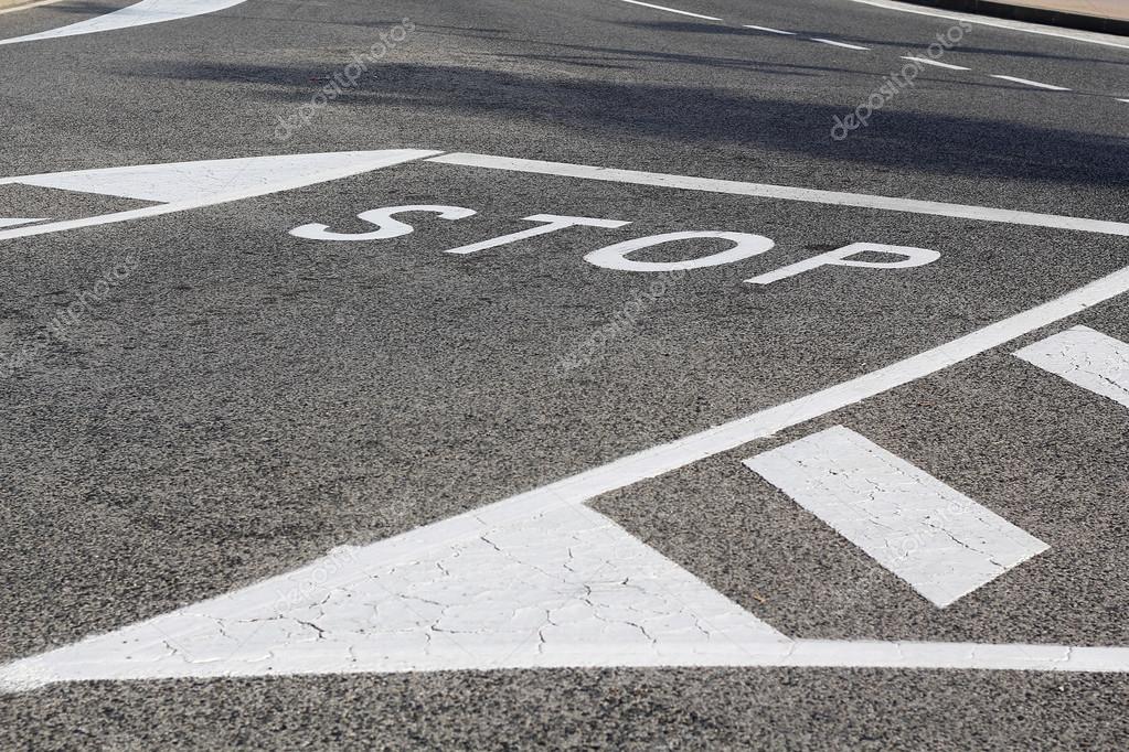Stop mark in the street Stock Photo by ©agafapaperiapunta@hotmail.es ...