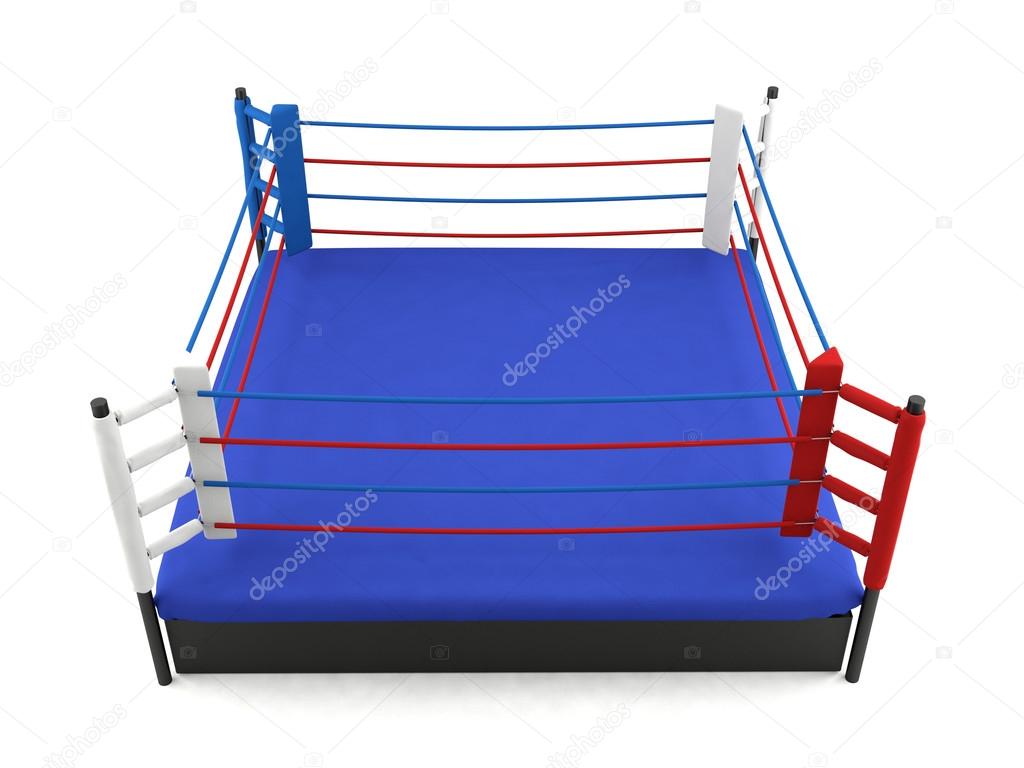 Boxing ring isolated on white background Stock Photo by ©geerati@gmail ...