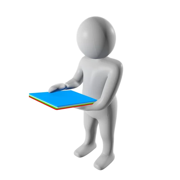 3d man read book — Stock Photo © andreync #73473719