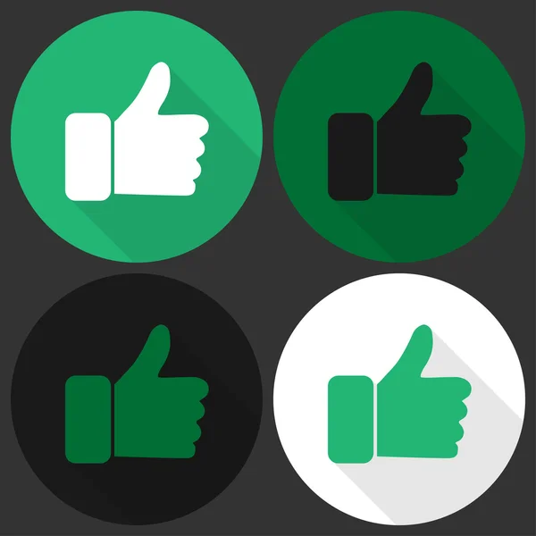Set of thumbs up icons thumbs down, like icons on a grey background ...