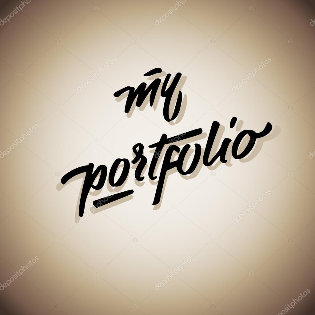 My Portfolio words lerrering ⬇ Vector Image by © fadeweb | Vector Stock ...