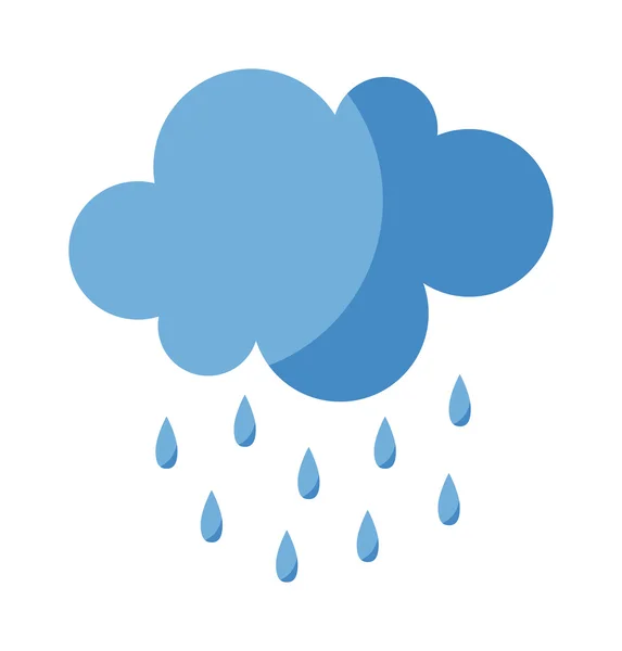 Rain icon in cartoon style isolated on white background. Weather symbol ...