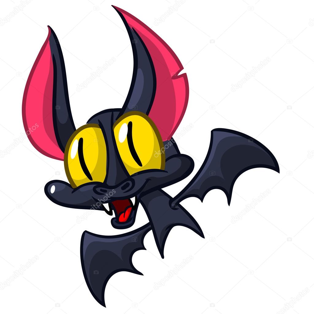 Cartoon Bat Halloween Vector Cute Bat Icon Halloween Element — Stock Vector © Drawkmangmail