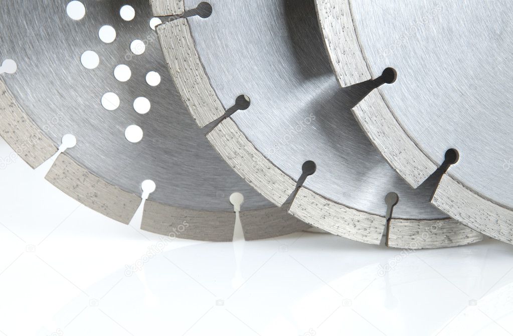 Cutting disk with diamonds - Diamond disc for concrete on the white ...