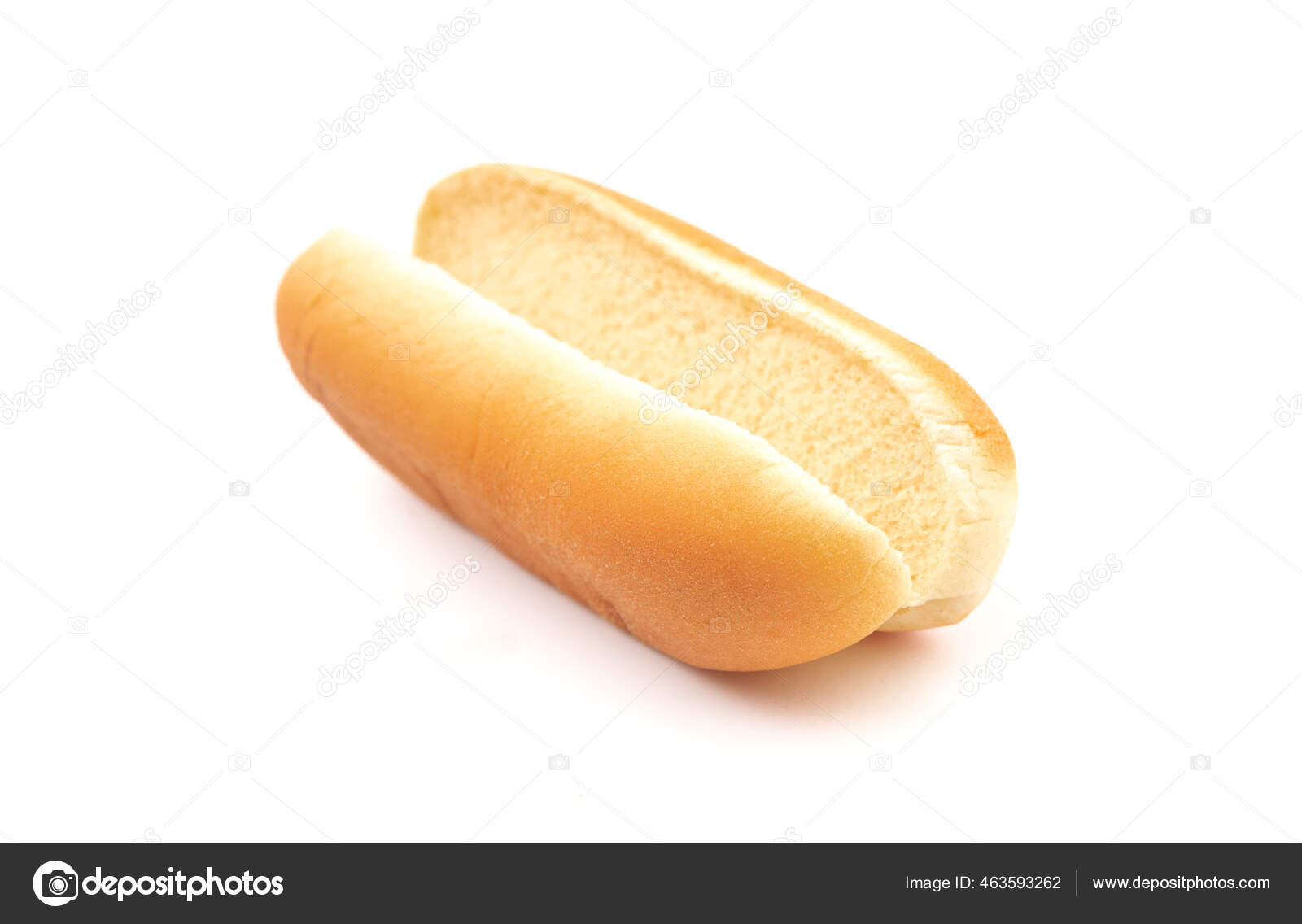 Pan Perro Caliente Sobre Fondo Blanco — Foto de stock #463593262 ...