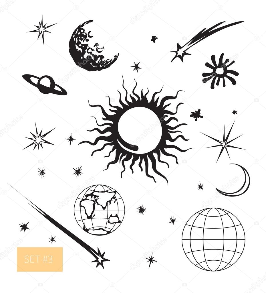 Sun And Moon And Stars Drawings