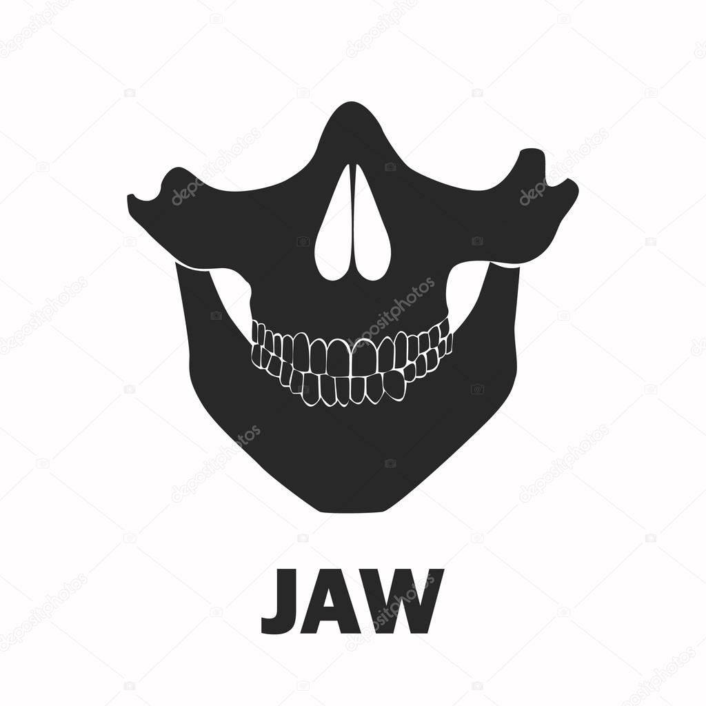 Human jaw black icon Stock Vector Image by ©lynxvector #120472928