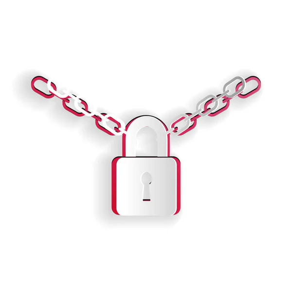 Paper chain with a lock Stock Vector Image by ©Ruliz #14101273