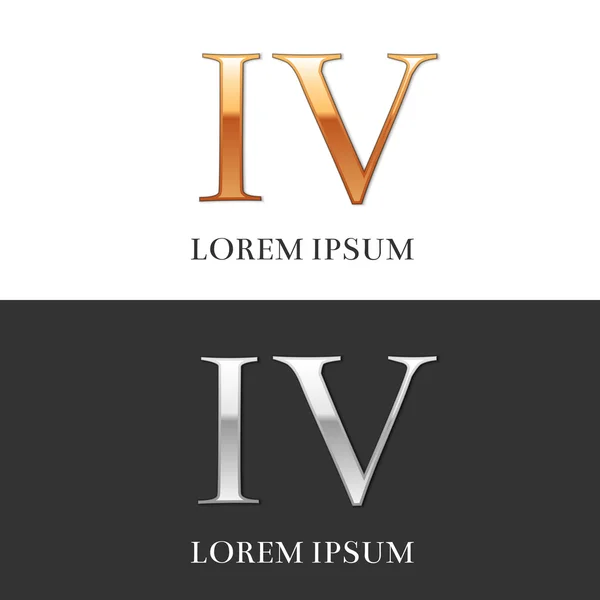 6, VI, Luxury Gold and Silver Roman numerals, sign, logo, symbol Stock ...