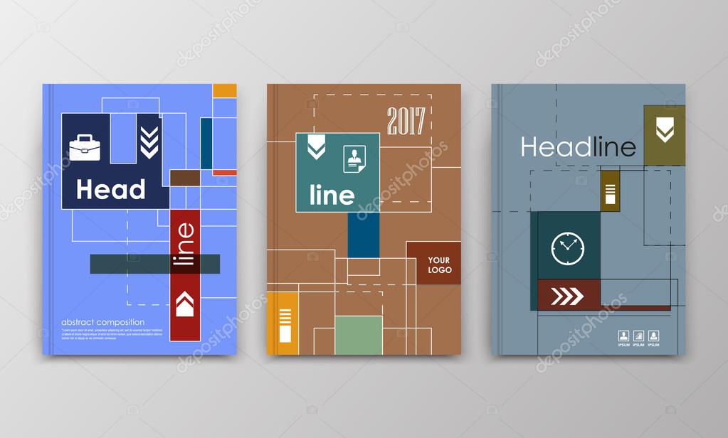 A4 brochure cover design. Triple ad frame font. Patch title sheet model ...