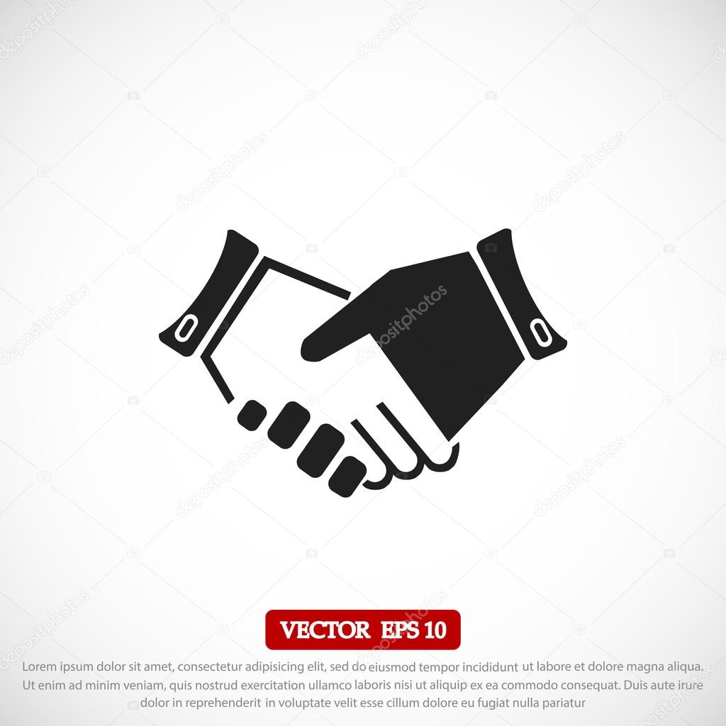 Handshake vector icon Stock Vector Image by ©SimVA #101100600