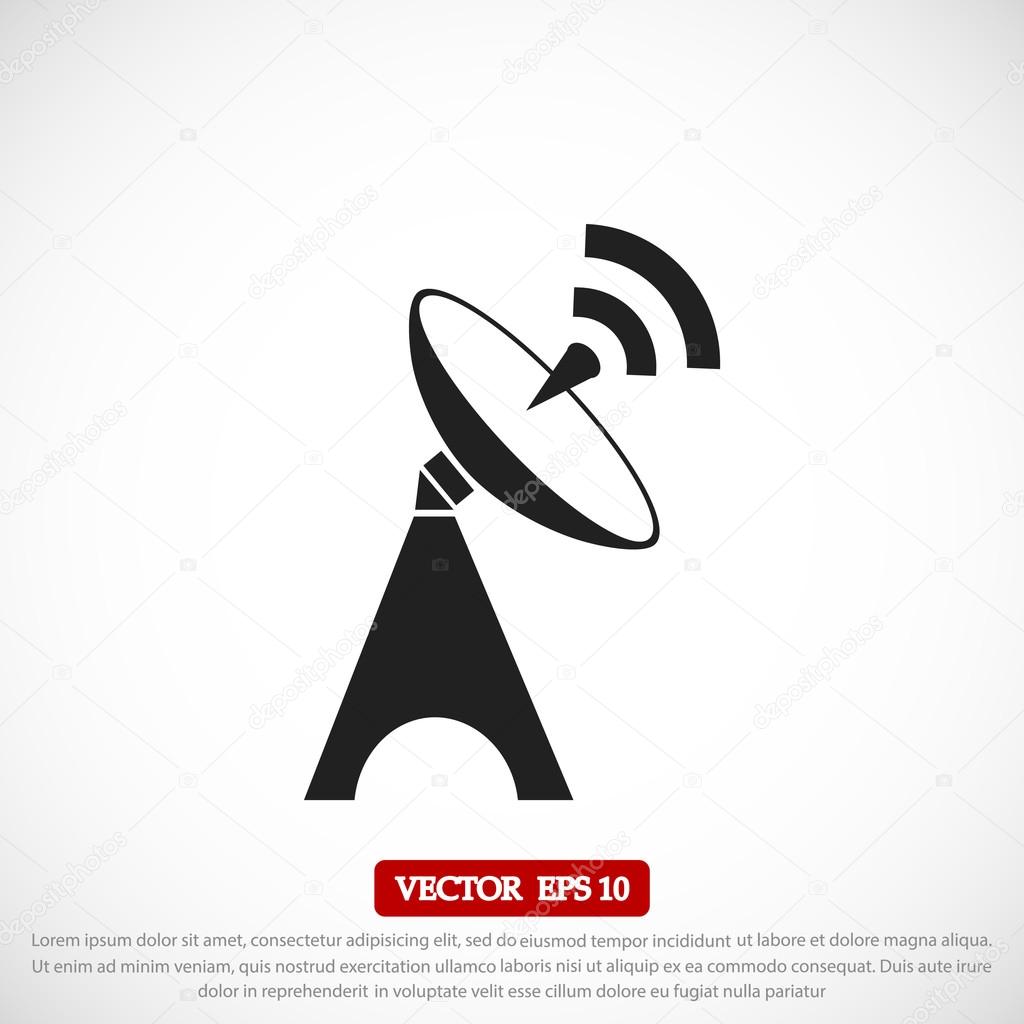 Satellite antenna icon Stock Vector Image by ©SimVA #101102212