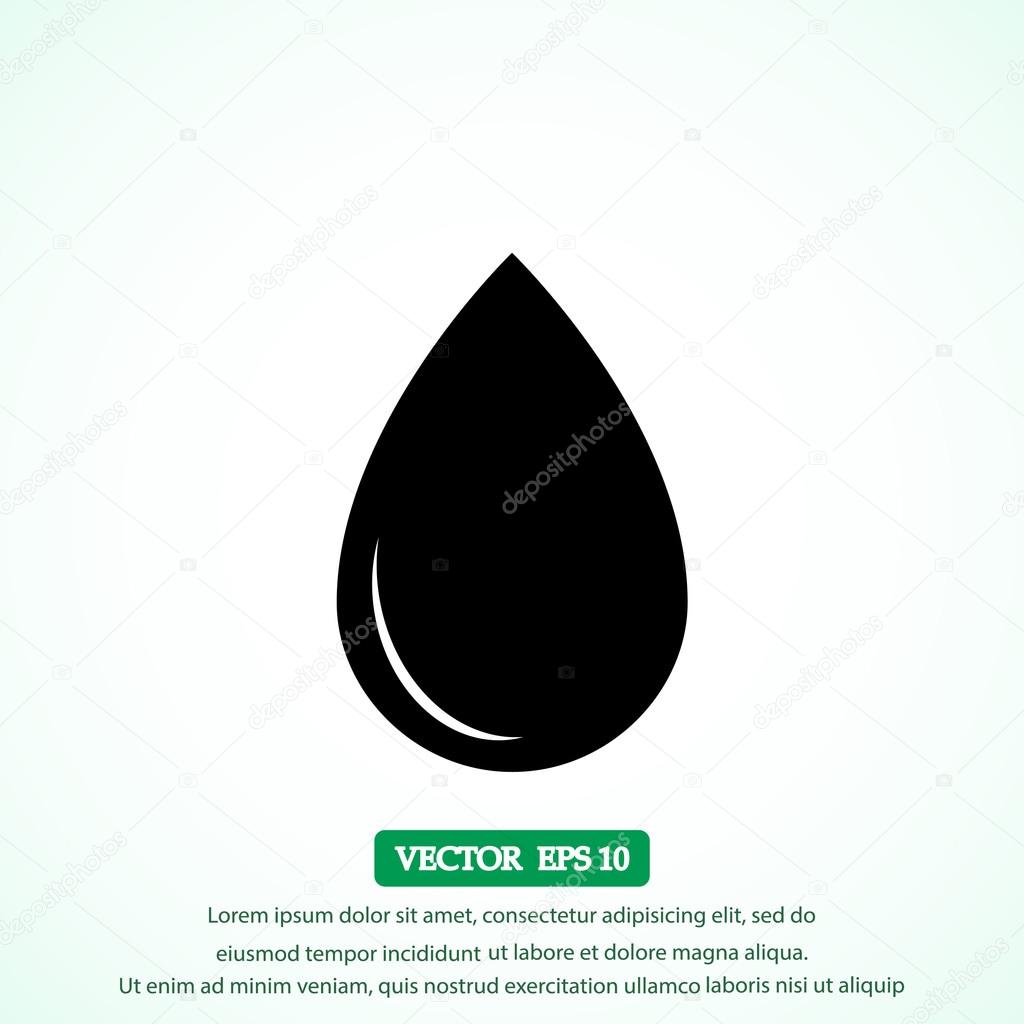 Water drop icon Stock Vector by ©SimVA 101213408