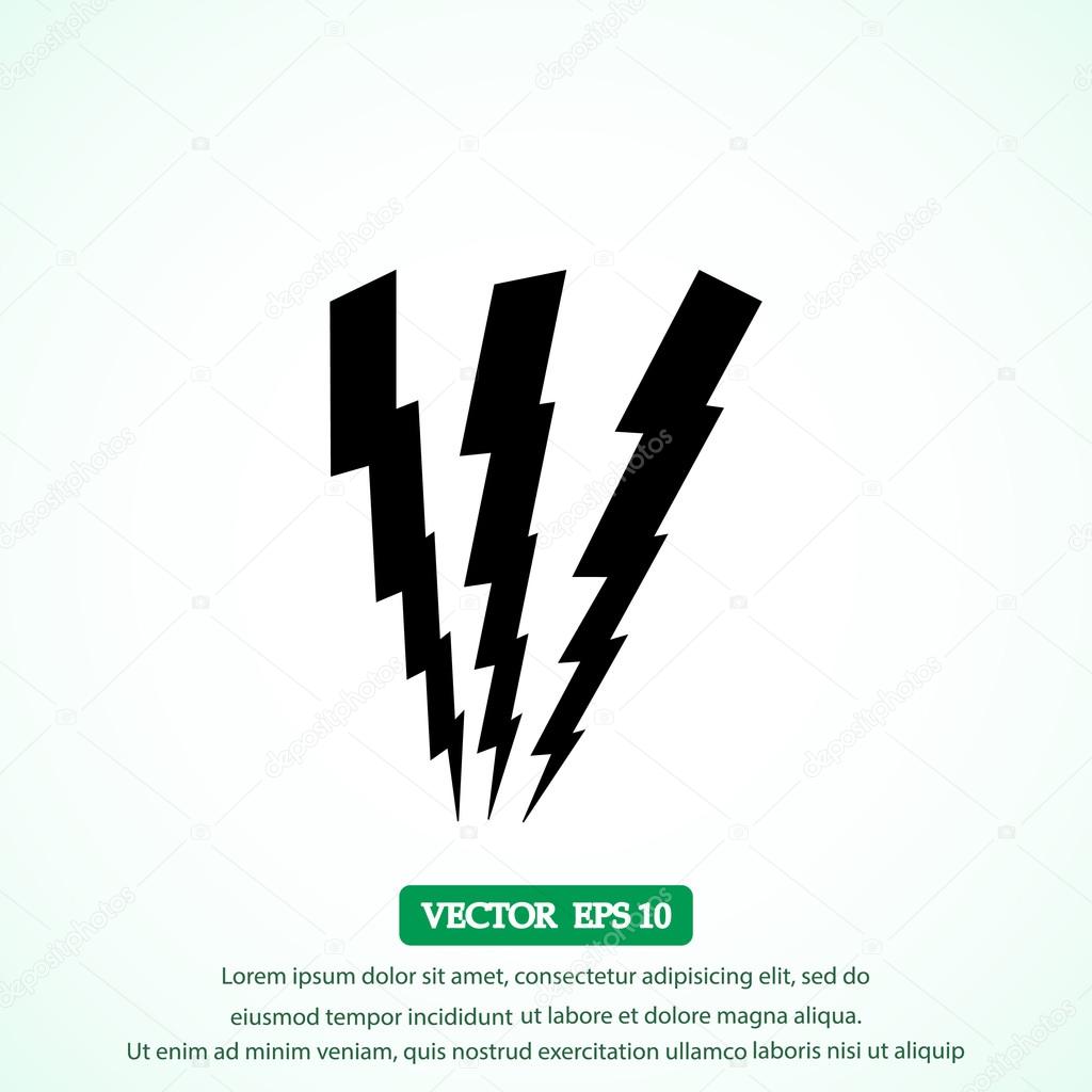 Icono del rayo sobre fondo claro Vector de stock por ©SimVA 101214944