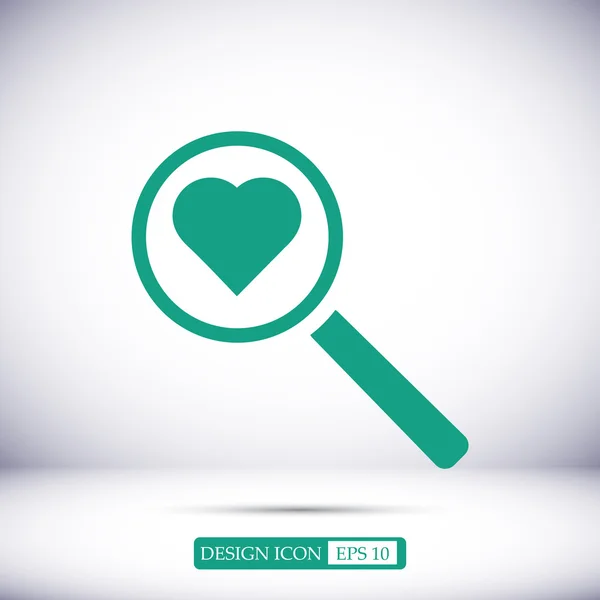 Heart search icon Stock Vector Image by ©SimVA #105225158