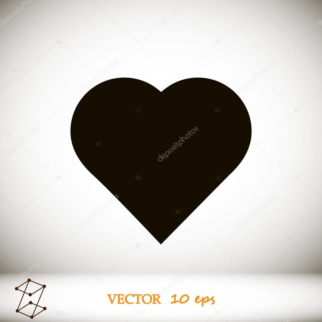 Hart shape icon Stock Vector by ©SimVA 102838898