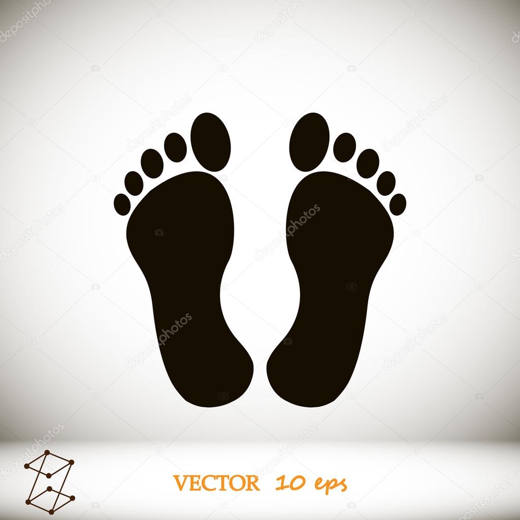 Feet vector icon Stock Vector Image by ©SimVA #102839298