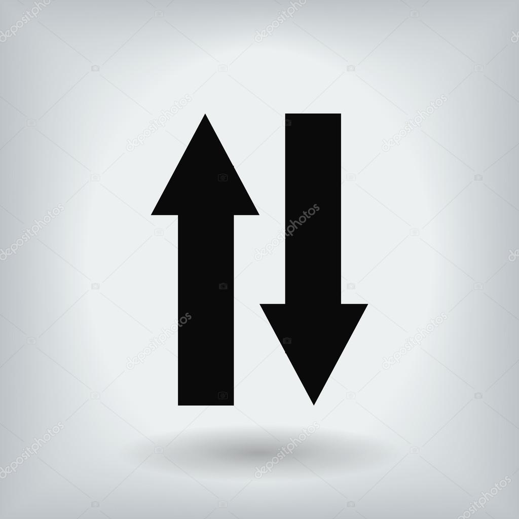 Up and down arrows icons Stock Vector by ©SimVA 109129406